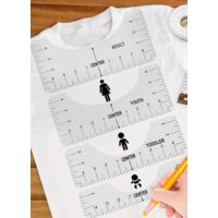 DTF Transfer T - Shirt Alignment Guide [5 Pc Set]